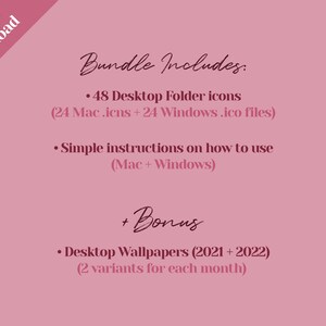 Desktop Icons Mac Folder Icons Burgundy Wallpaper Desktop - Etsy