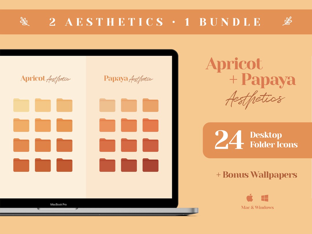 Desktop Icons, Mac Folder Icons, Orange Wallpaper Desktop Organizer ...
