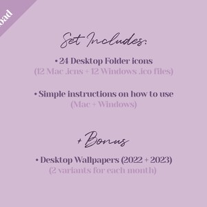 Desktop Icons Mac Folder Icons Purple Wallpaper Desktop - Etsy