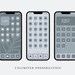 Ios 18 App Icon Pack, Light Gray App Icons, Pale Gray iPhone Aesthetic ...