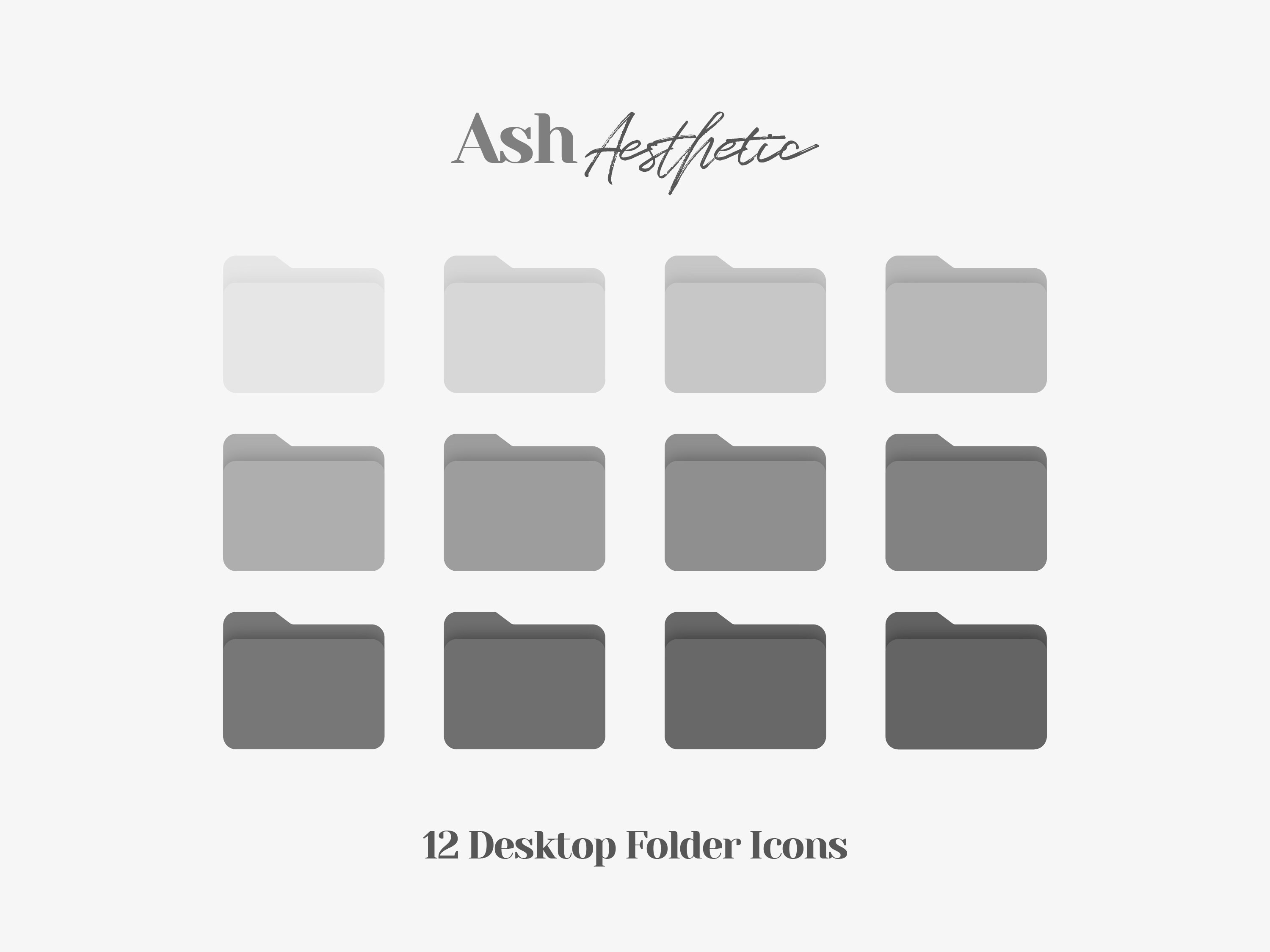 Desktop Icons, Mac Folder Icons, Light Gray Wallpaper Desktop Organizer ...