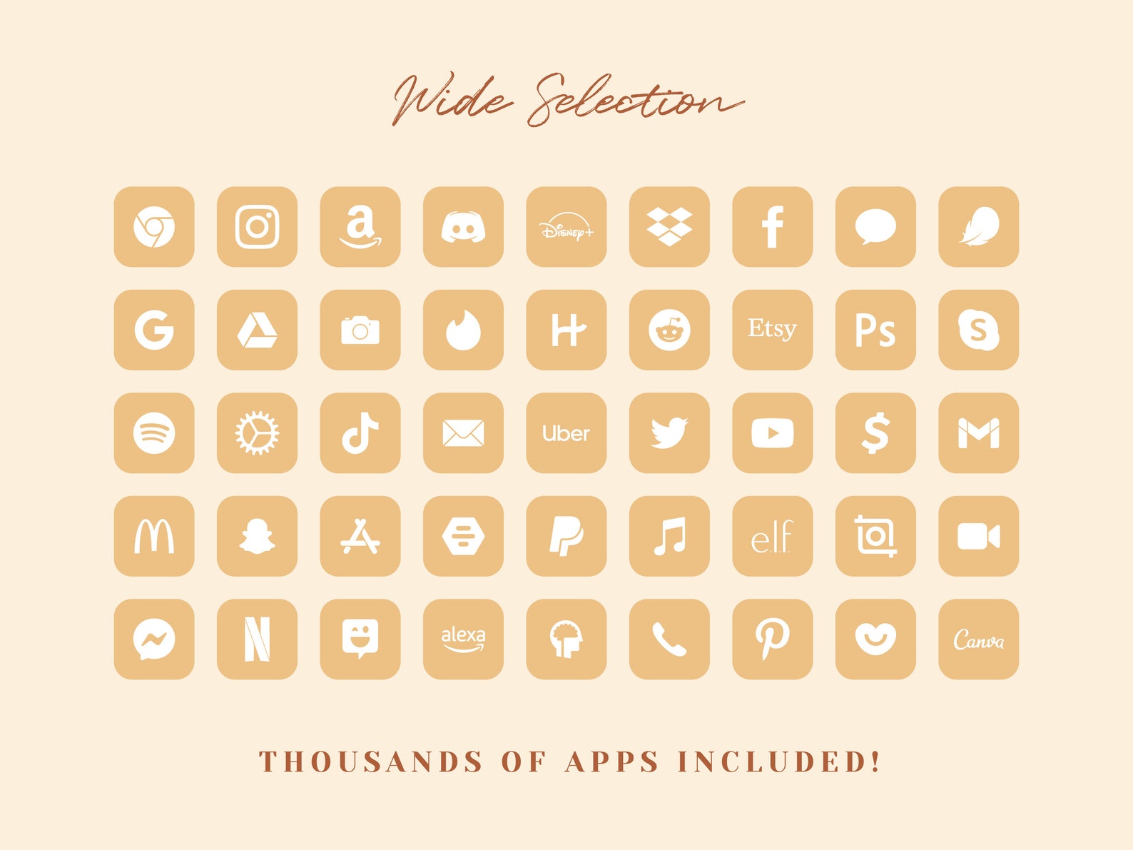 Ios 17 App Icon Pack, App Icons Yellow iPhone Aesthetic, iPhone Widgets ...