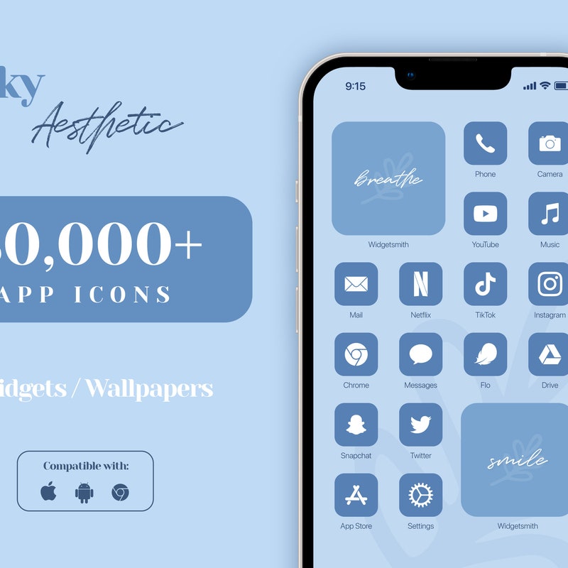 Blue Aesthetic Wallpaper - Etsy