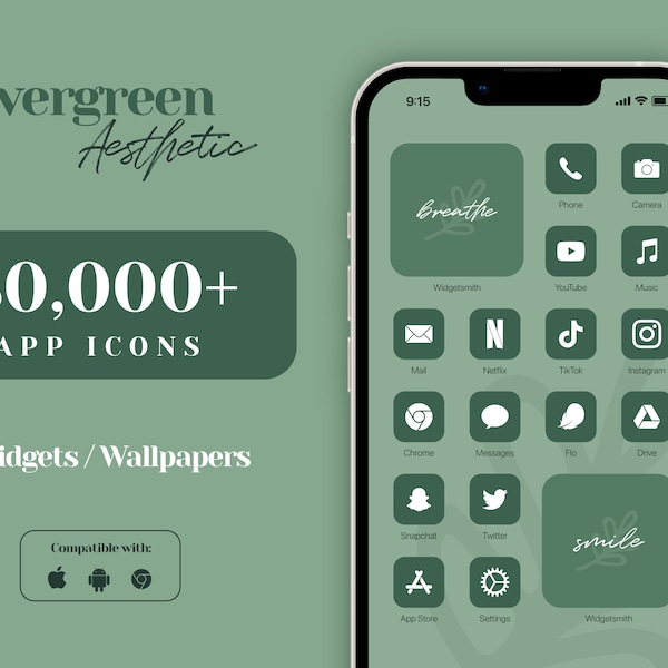 Green App Icons - Etsy