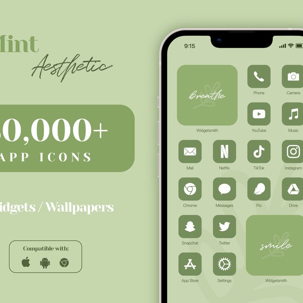 Green App Icons - Etsy