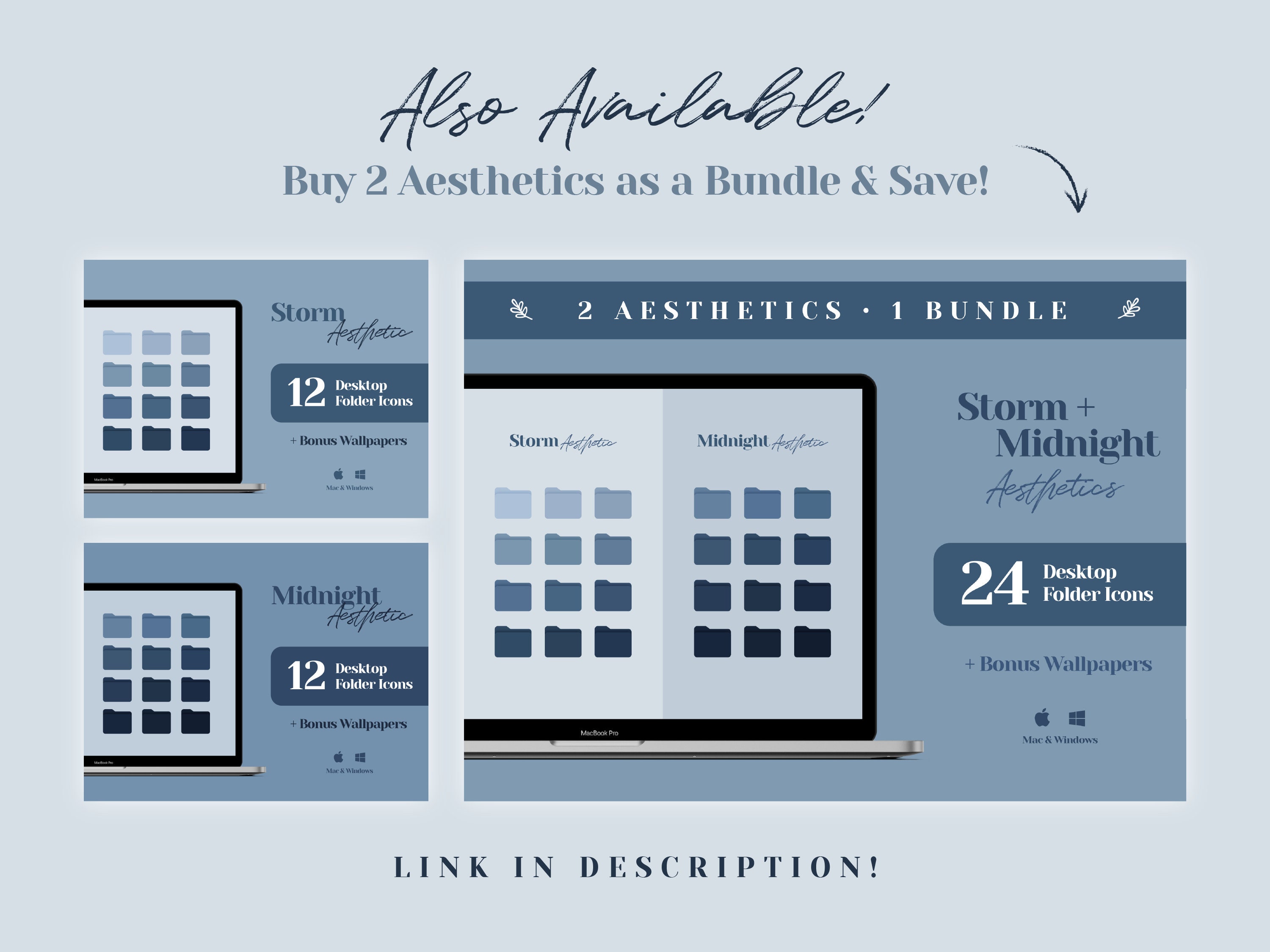 Desktop Icons, Mac Folder Icons, Navy Blue Wallpaper Desktop Organizer ...