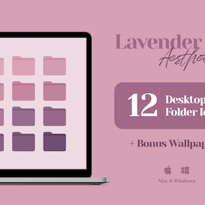 Desktop Icons, Mac Folder Icons, Light Purple Wallpaper Desktop ...