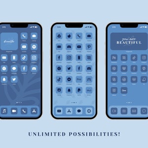 Ios 16 App Icon Pack Baby Blue App Icons Light Blue iPhone - Etsy UK