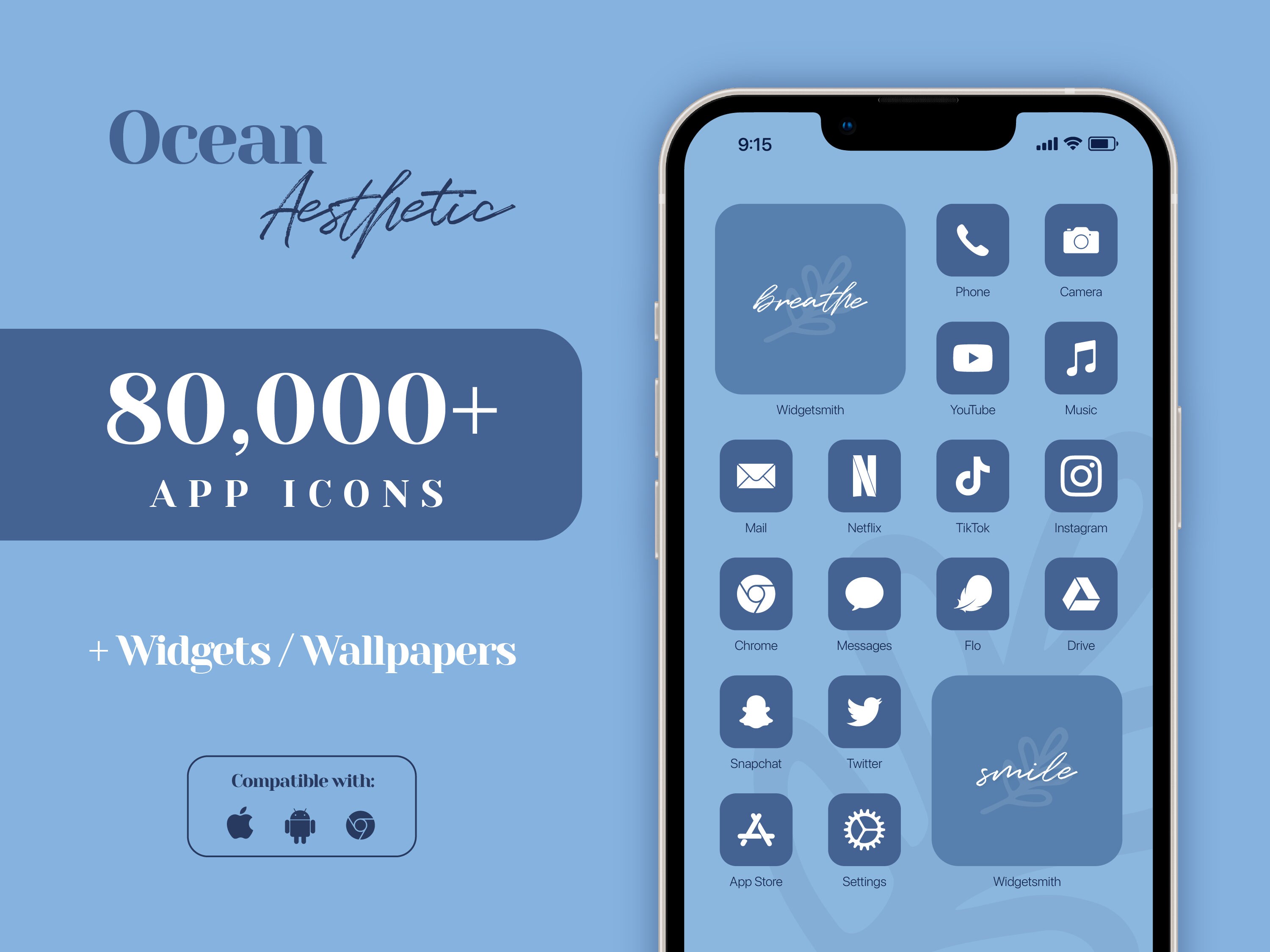 Ios 16 App Icon Pack Baby Blue App Icons Light Blue iPhone - Etsy UK