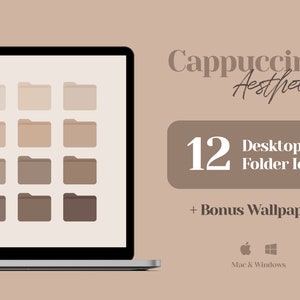Desktop Icons, Mac Folder Icons, Light Brown Wallpaper Desktop ...