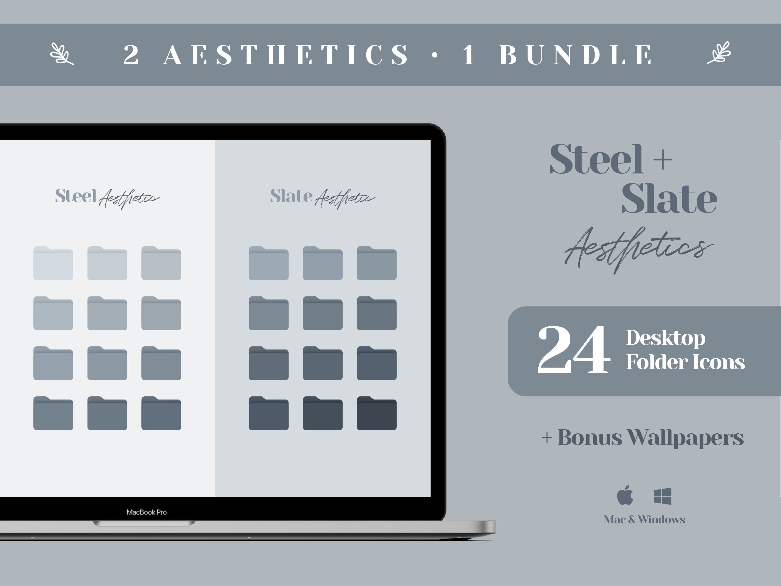 Desktop Icons Mac Folder Icons Light Gray Wallpaper Desktop - Etsy