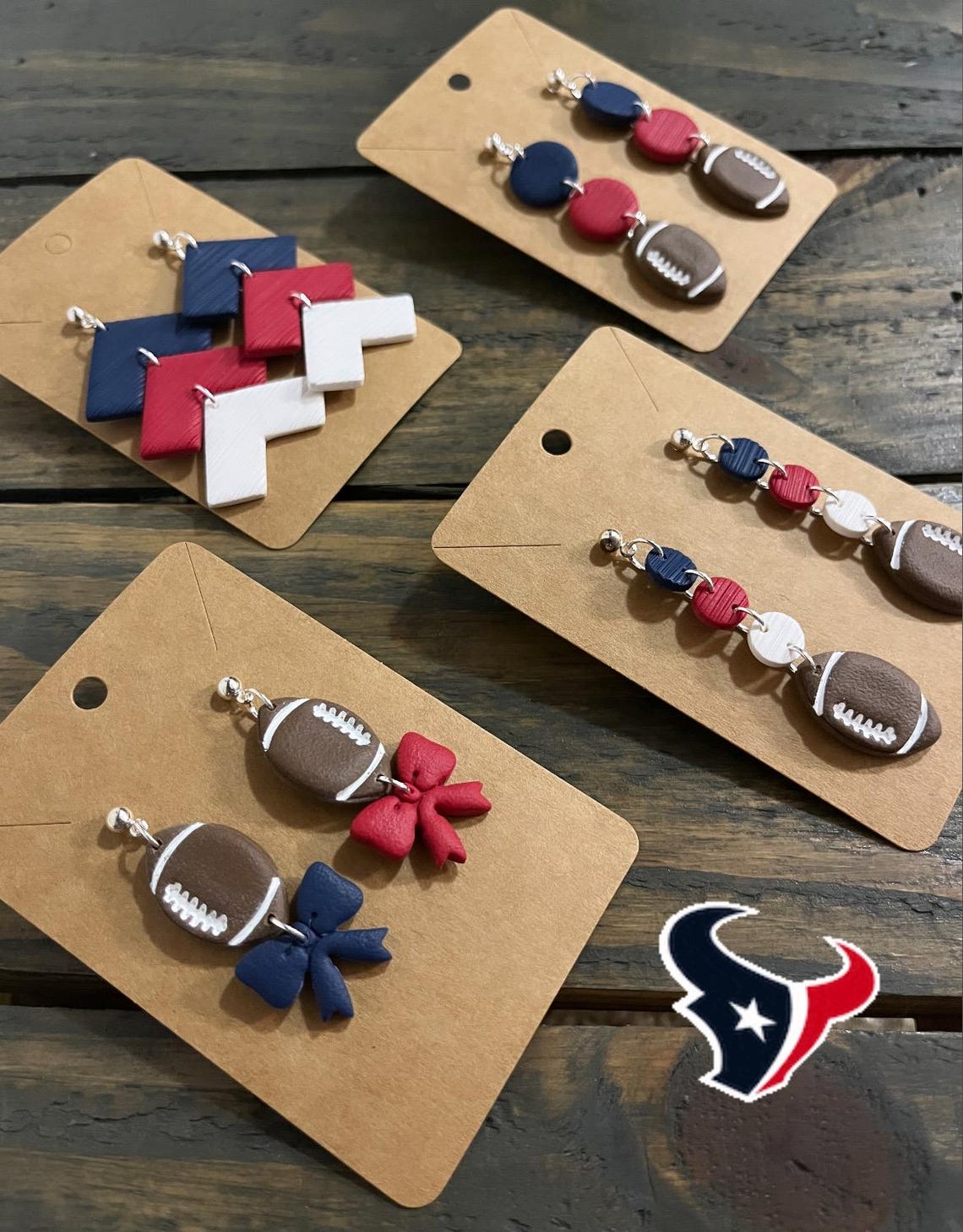 Houston Texans Team Spirit Collection | Football Jewelry | Polymer Clay ...