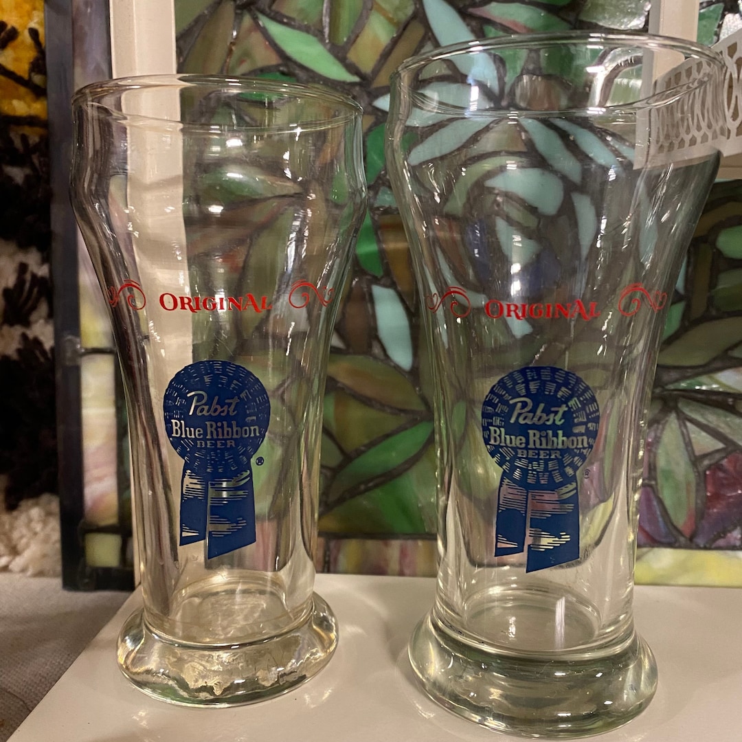 Nine Vintage Pabst Blue Ribbon Beer Glasses - Etsy