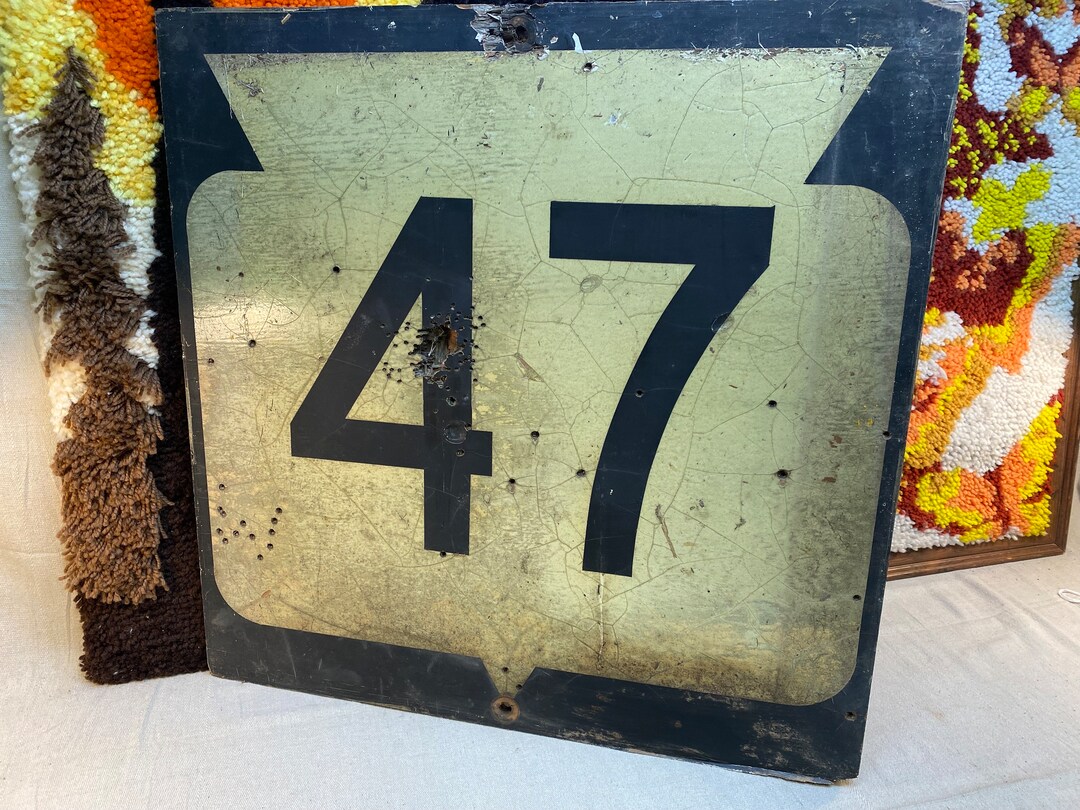 Vintage Decommissioned Highway 47 Sign - Etsy