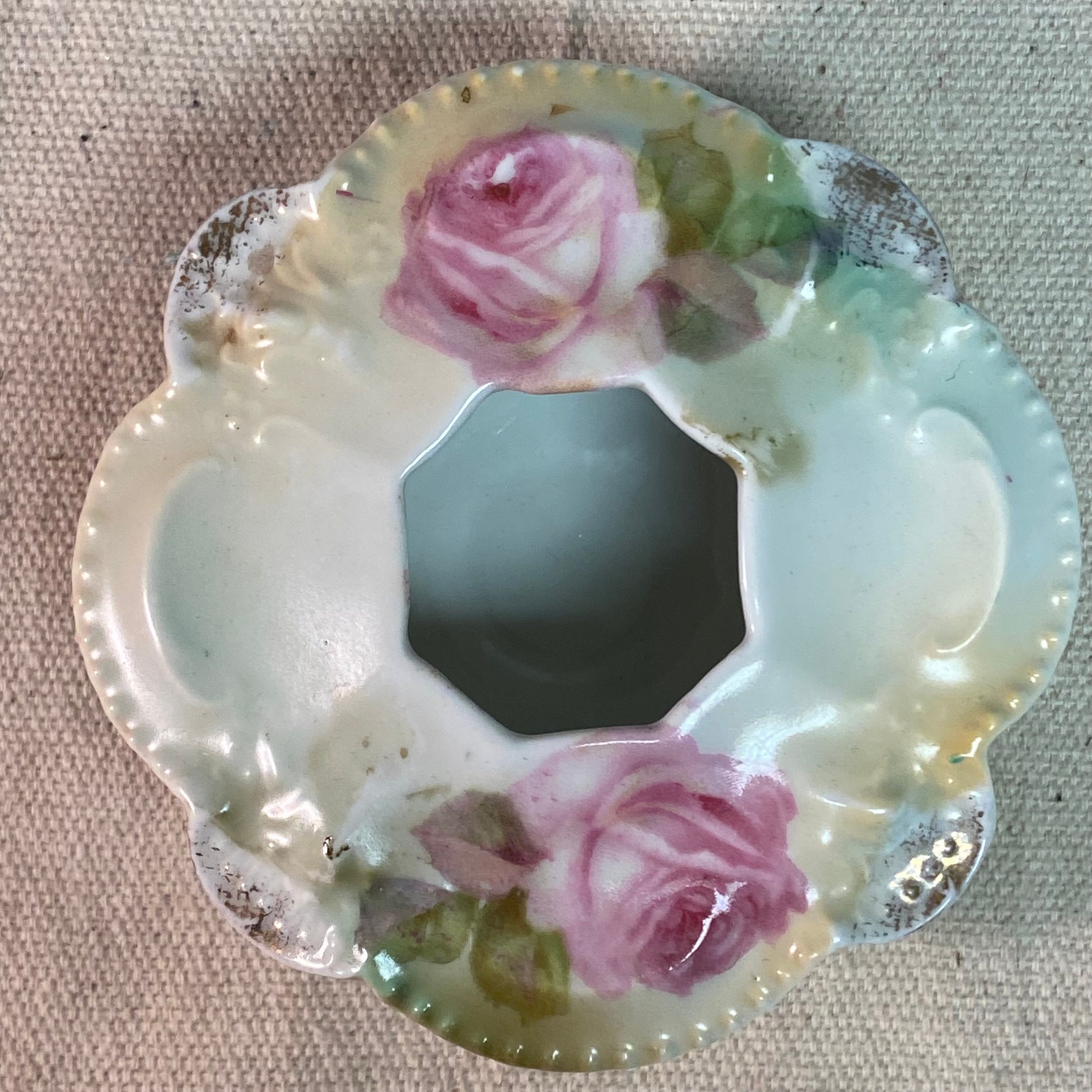 Antique RS Germany Porcelain Hair Receiver - Etsy