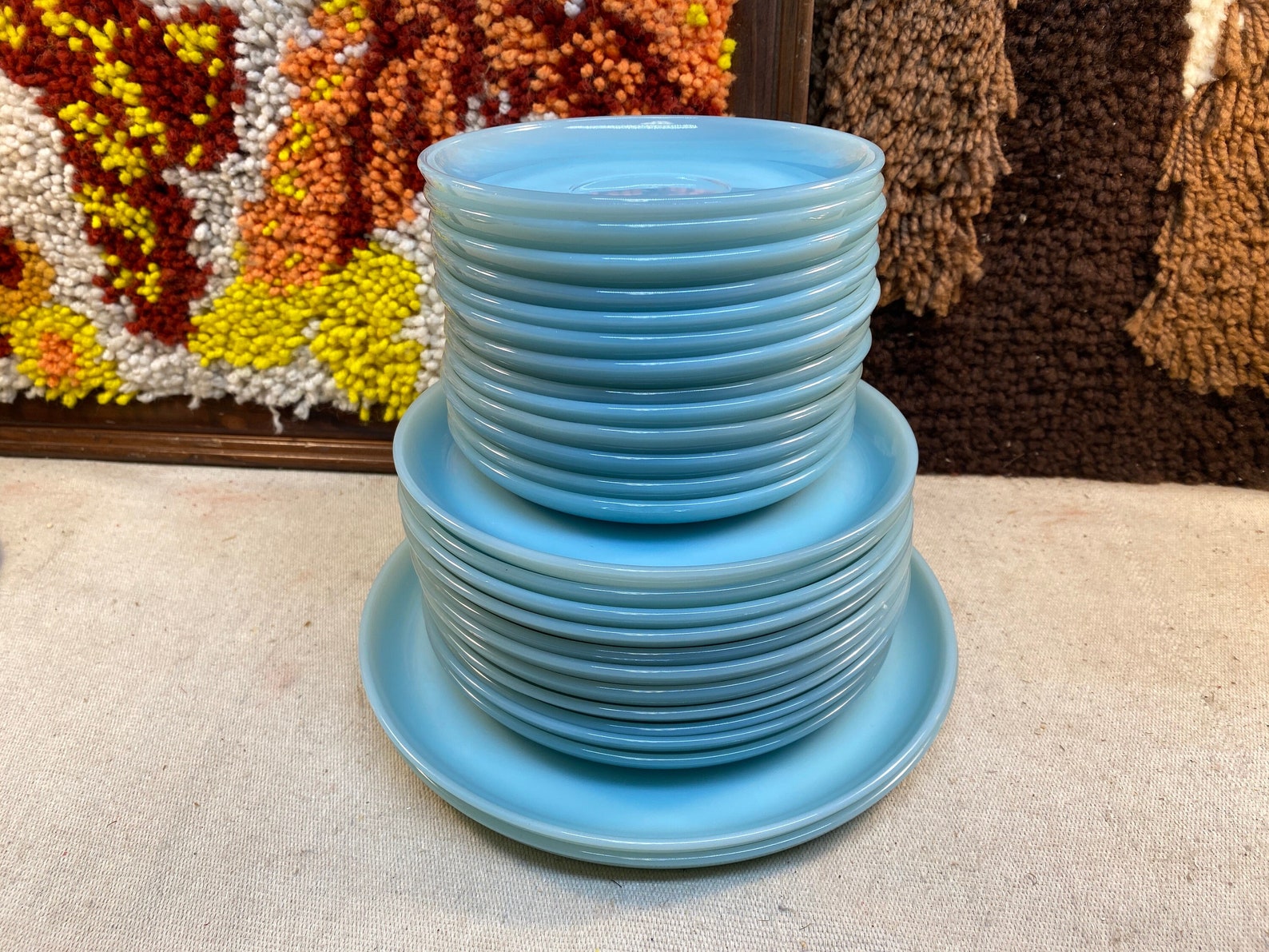 Vintage Fire King Delphite Blue Dishes - Etsy