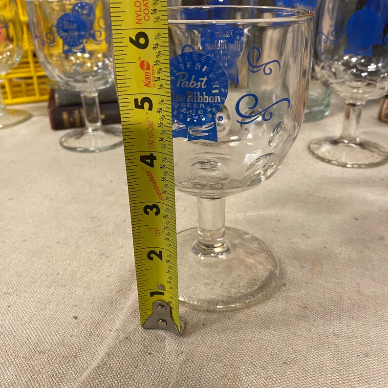 Vintage Pabst Blue Ribbon Glass Beer Pitcher and 12 Schooners - Etsy