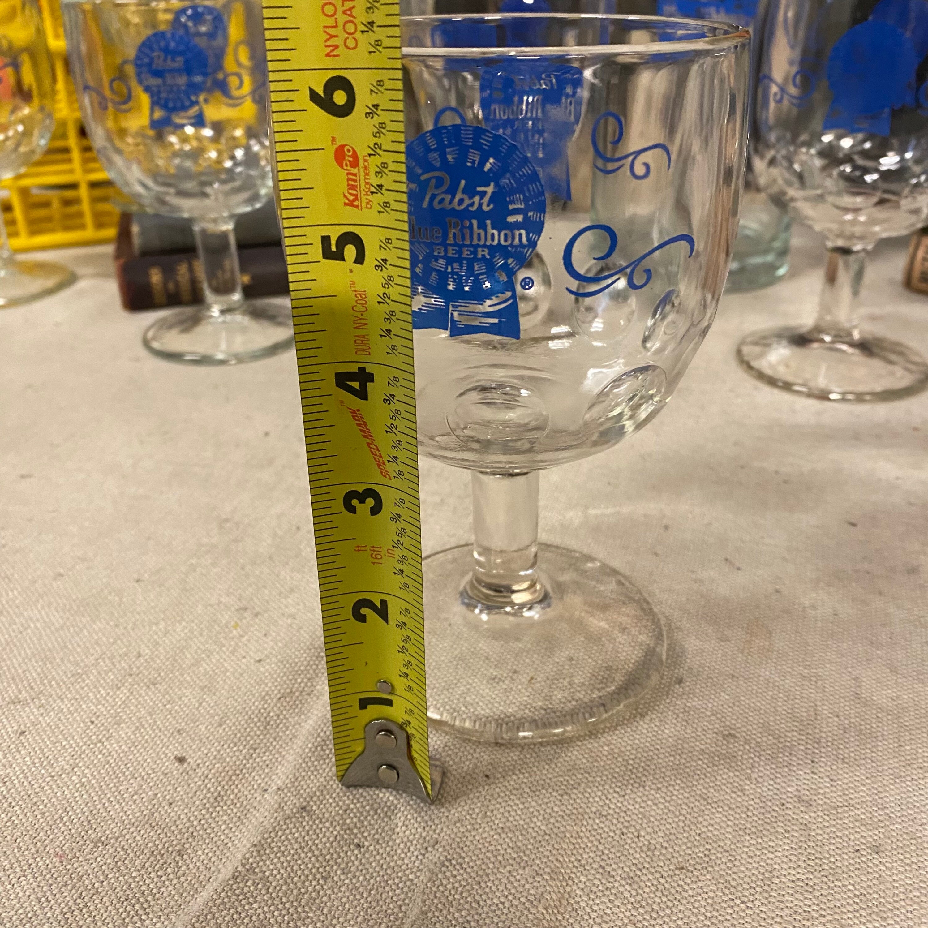 Vintage Pabst Blue Ribbon Glass Beer Pitcher and 12 Schooners - Etsy