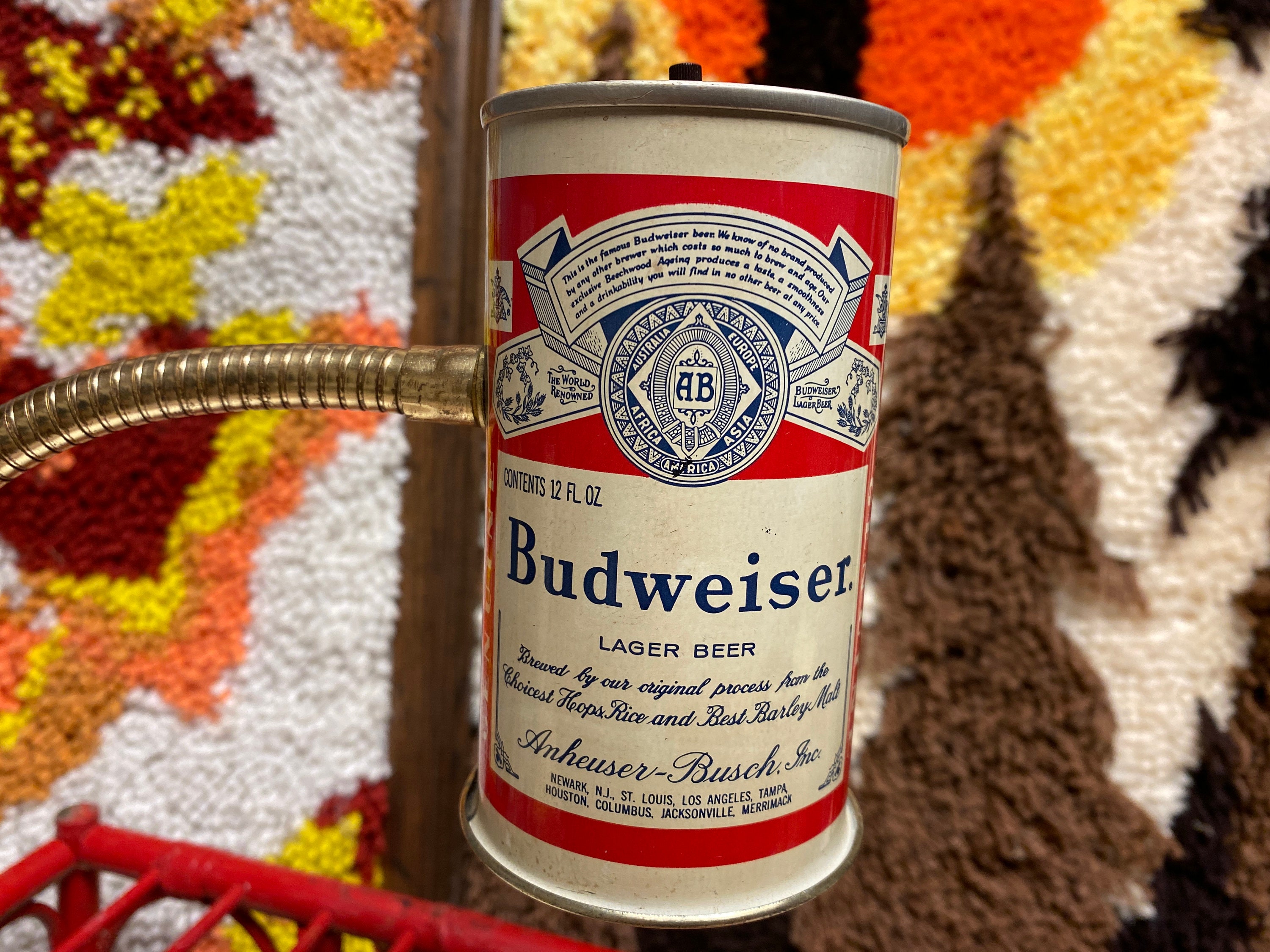 Vintage Budweiser Beer Can Lamp - Etsy
