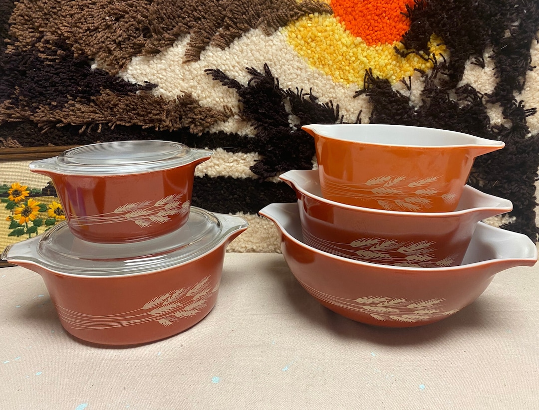 Vintage 5 Piece Pyrex Nesting Pumpkin Autumn Harvest Bowl Set - Etsy
