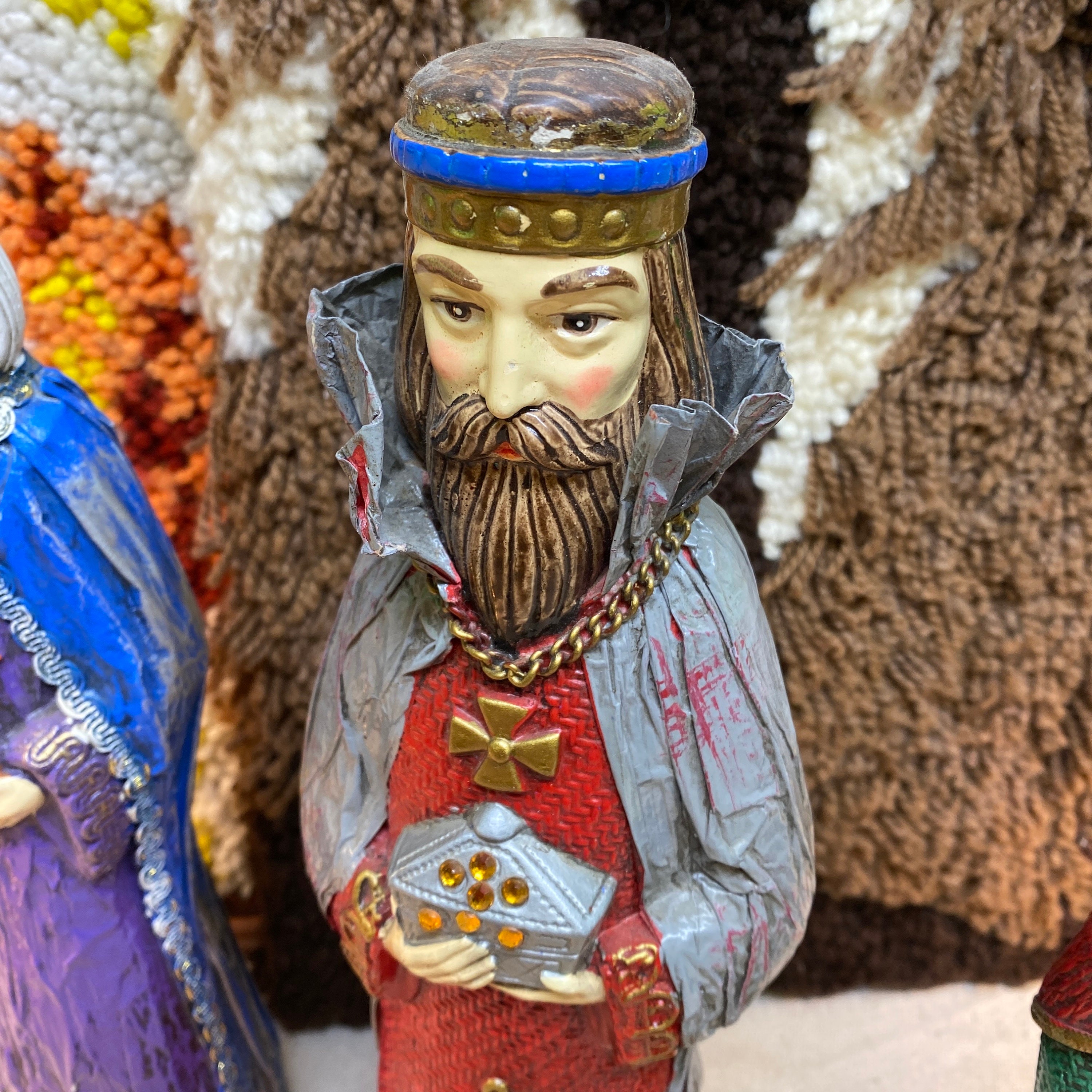 Vintage 3 Schmid Brothers Jeweled Paper Mache Nativity Magi - Etsy