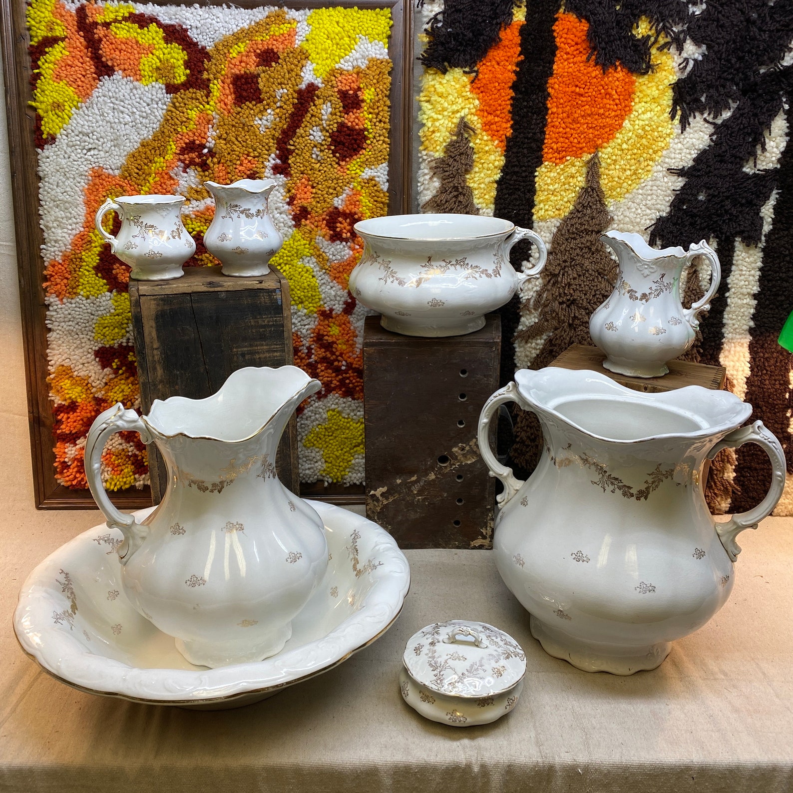 Antique Rosalind 8 Piece China Vanity Set - Etsy