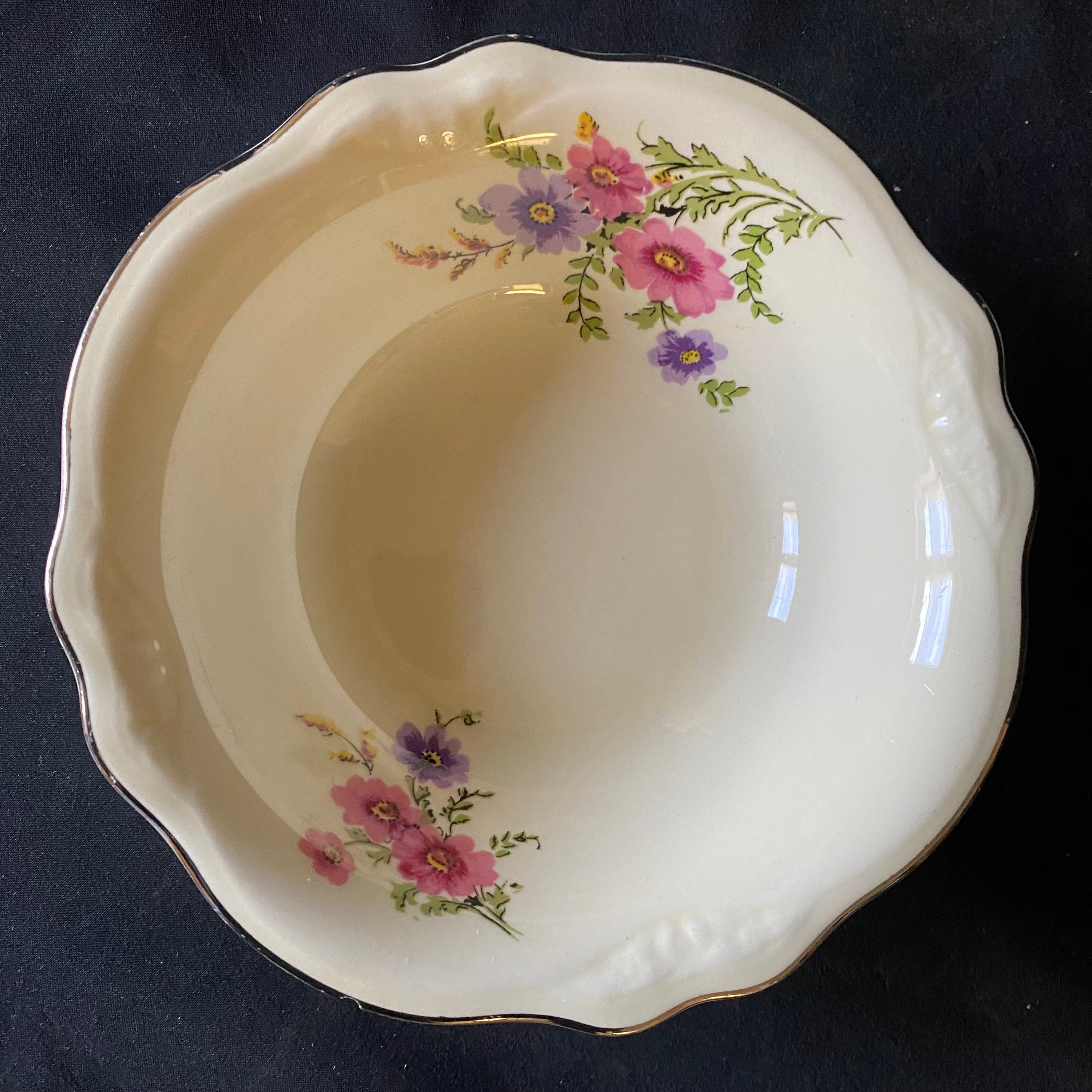 Vintage Homer Laughlin Virginia Rose Serving Plate Rare Ivory With ...