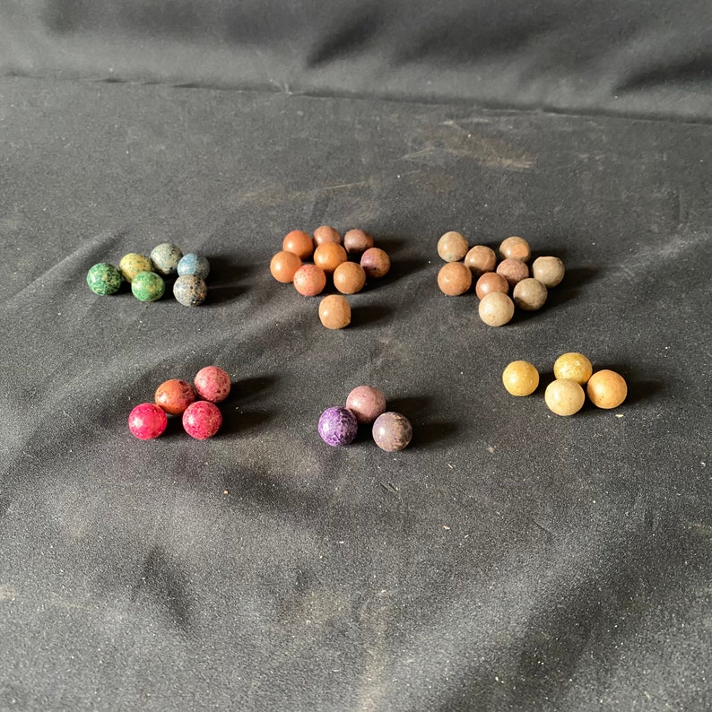 Vintage Bennington Clay Marbles Set of 35 - Etsy