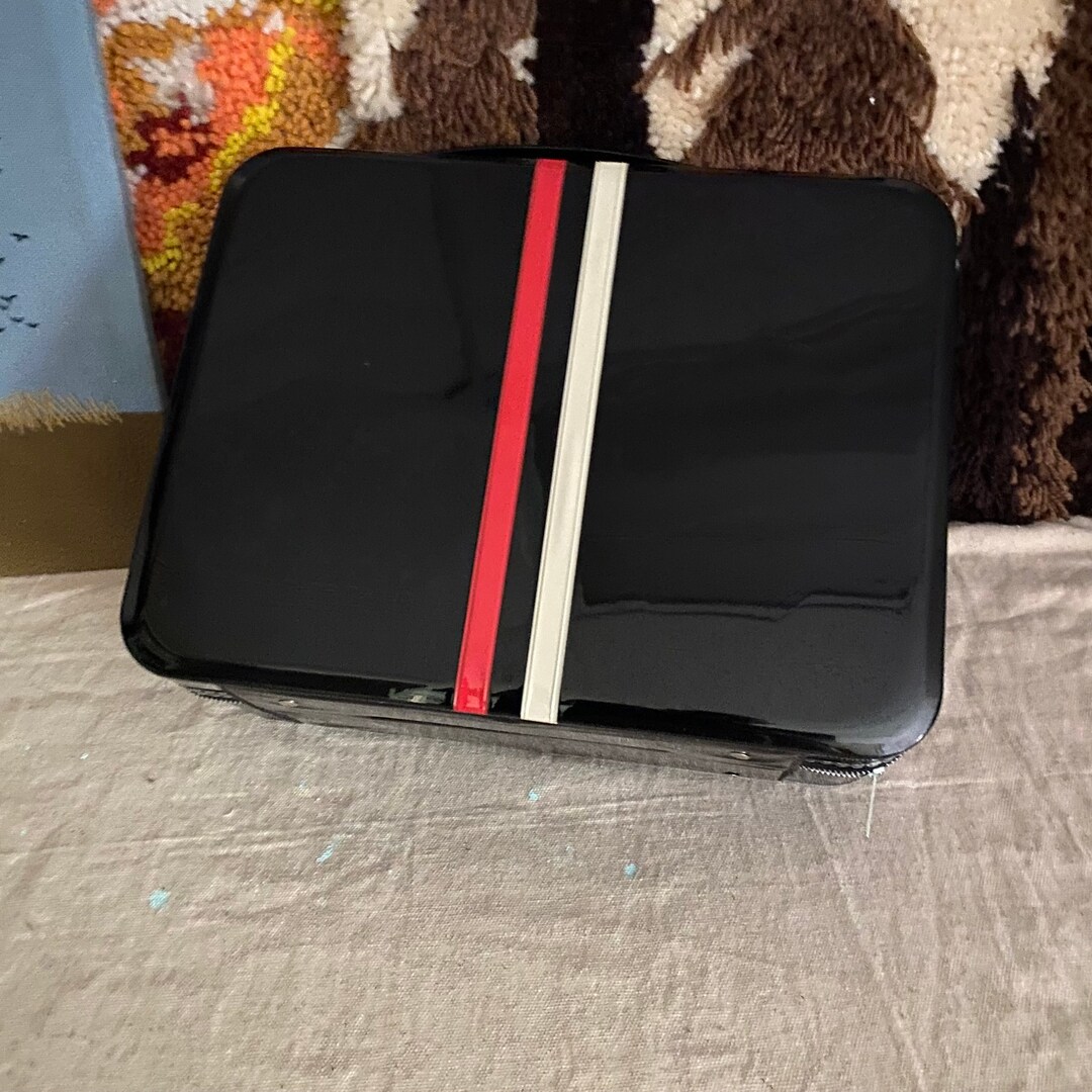 Vintage Airlander Black Vinyl Travel Cosmetic Suit Case - Etsy