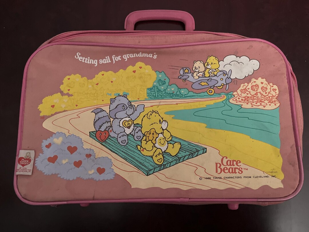 Vintage Care Bears Pink Suitcase by Peter's Bag Co. - Etsy