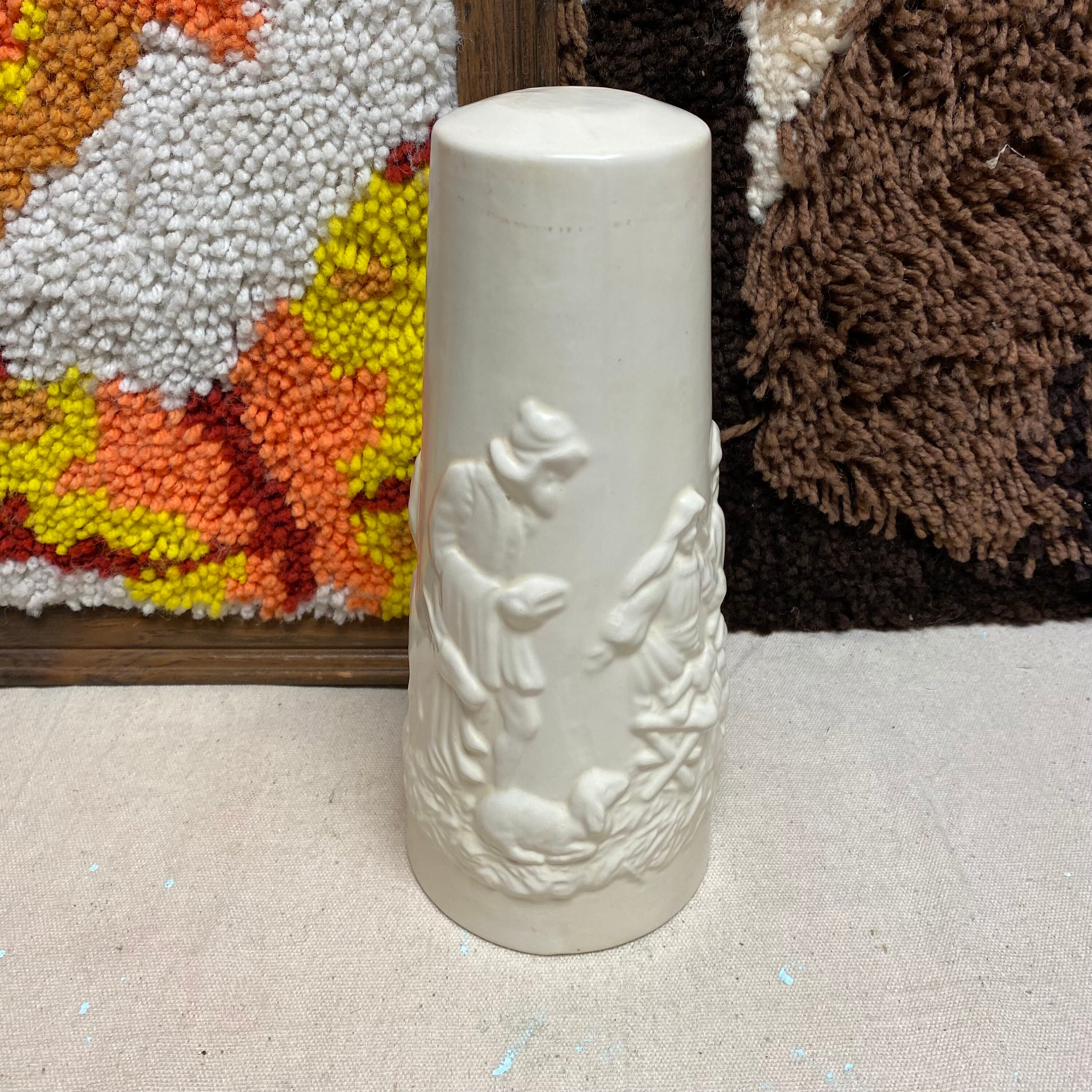 Vintage Atlantic Mold Ceramic Nativity Candle - Etsy