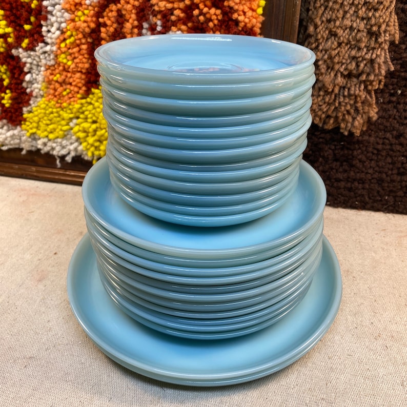 Vintage Fire King Delphite Blue Dishes - Etsy