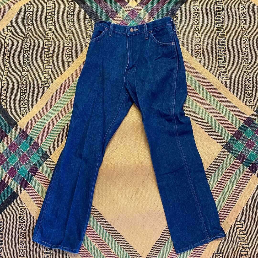 Vintage Rustler Boot Jean Heavyweight Denim Blue Jeans 32 Waist 32 Seam ...