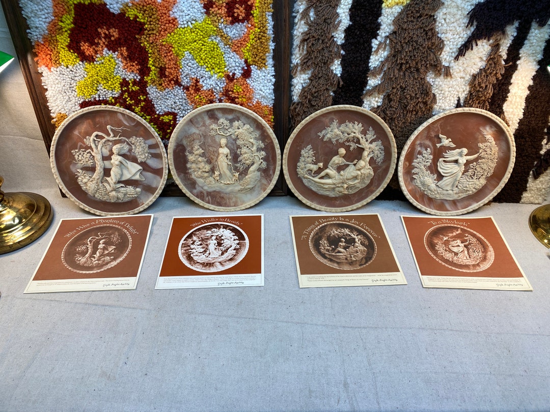 Vintage Bradford Exchange Incolay Cameo Collectors Plates (4) - Etsy