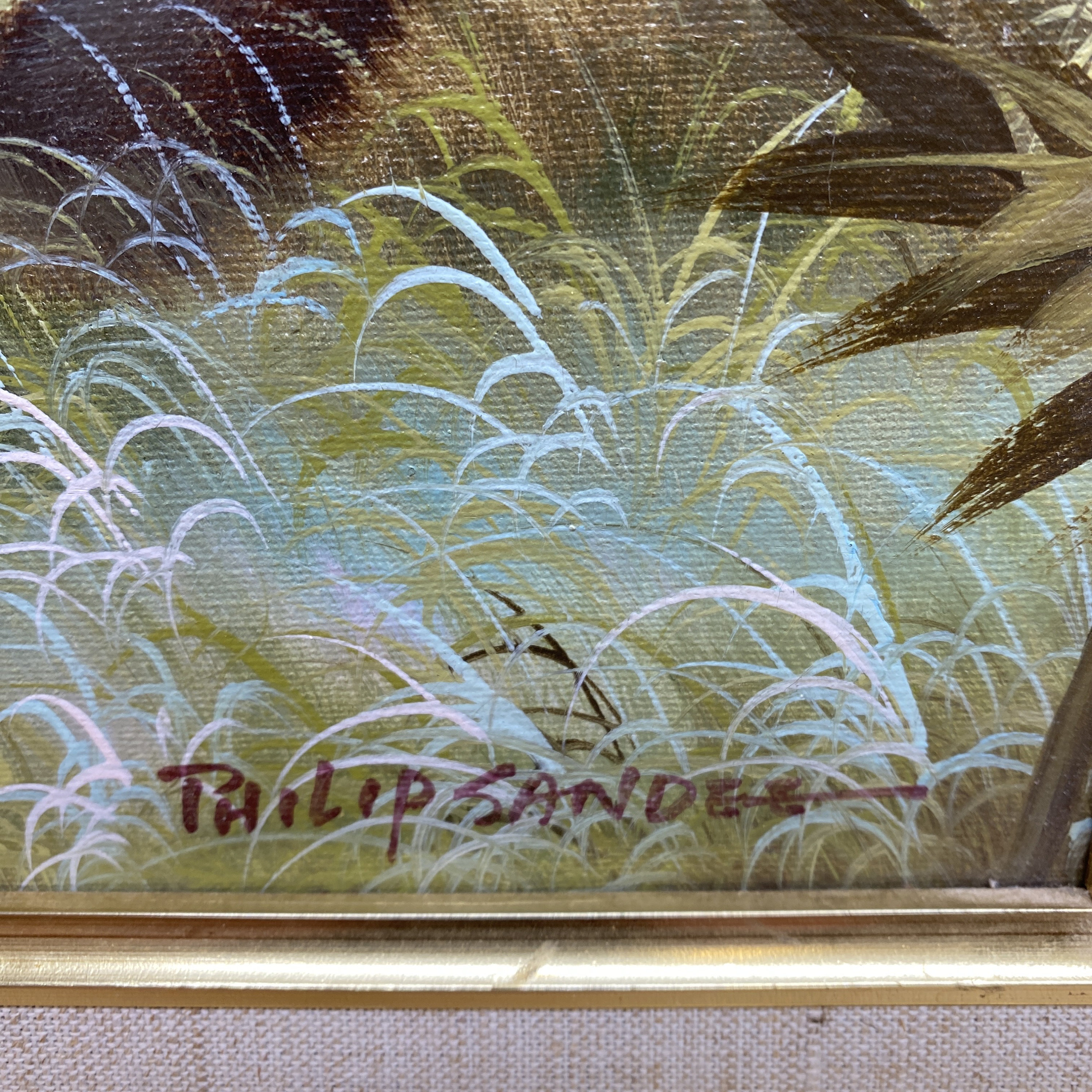 Vintage Philip Sandee Oil Painting - Panda Has Seen Some Things - Etsy