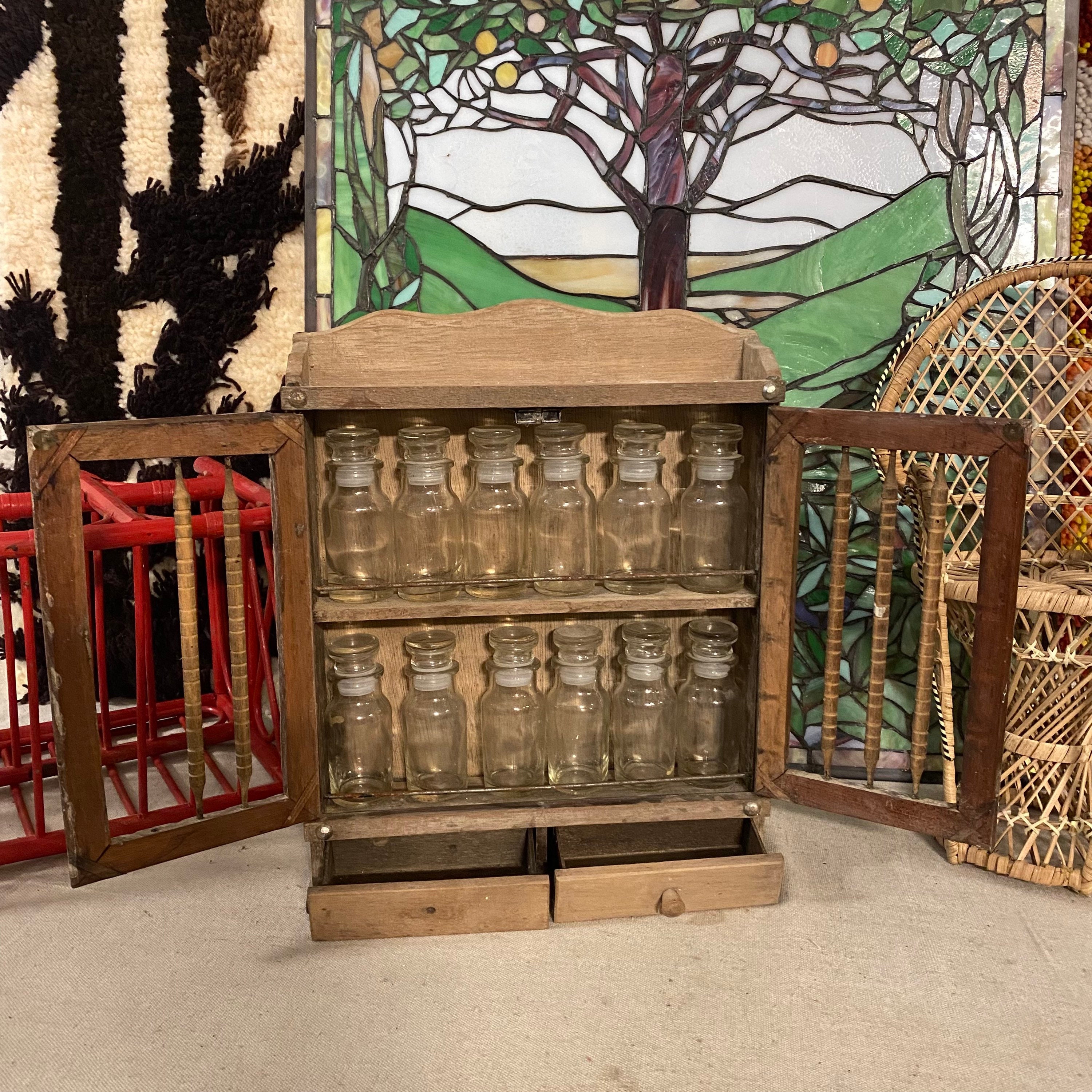 Vintage 12 Bottle Spice Safe - Etsy