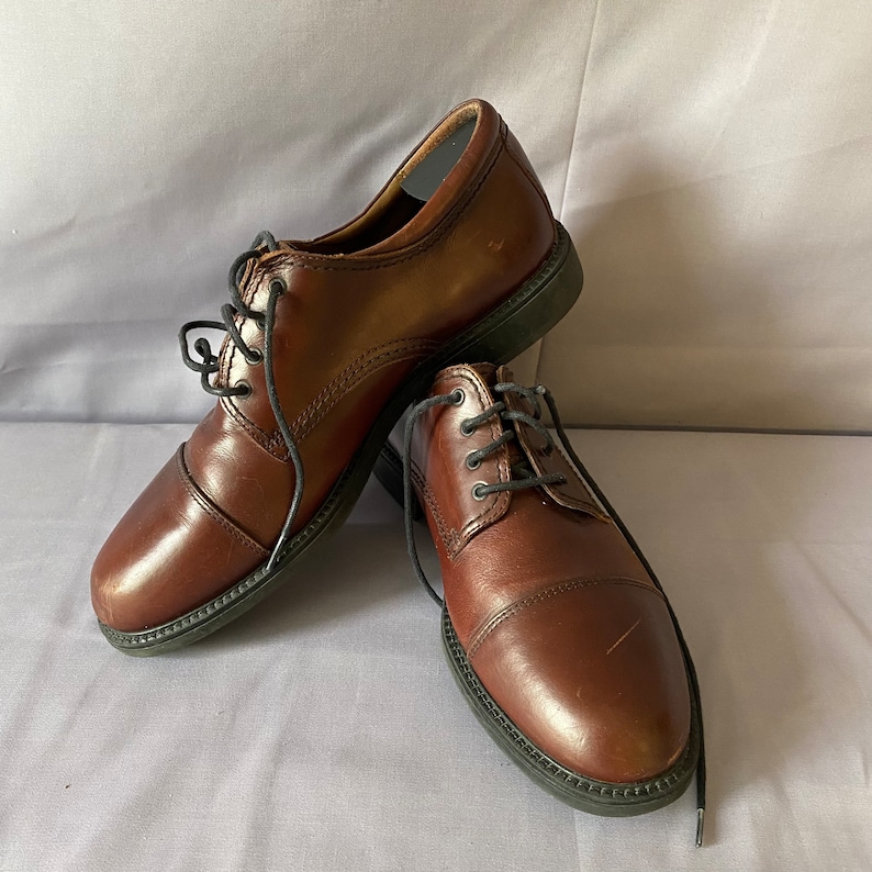 Vintage Docker Leather Mens Shoe 11 With Stretchers - Etsy