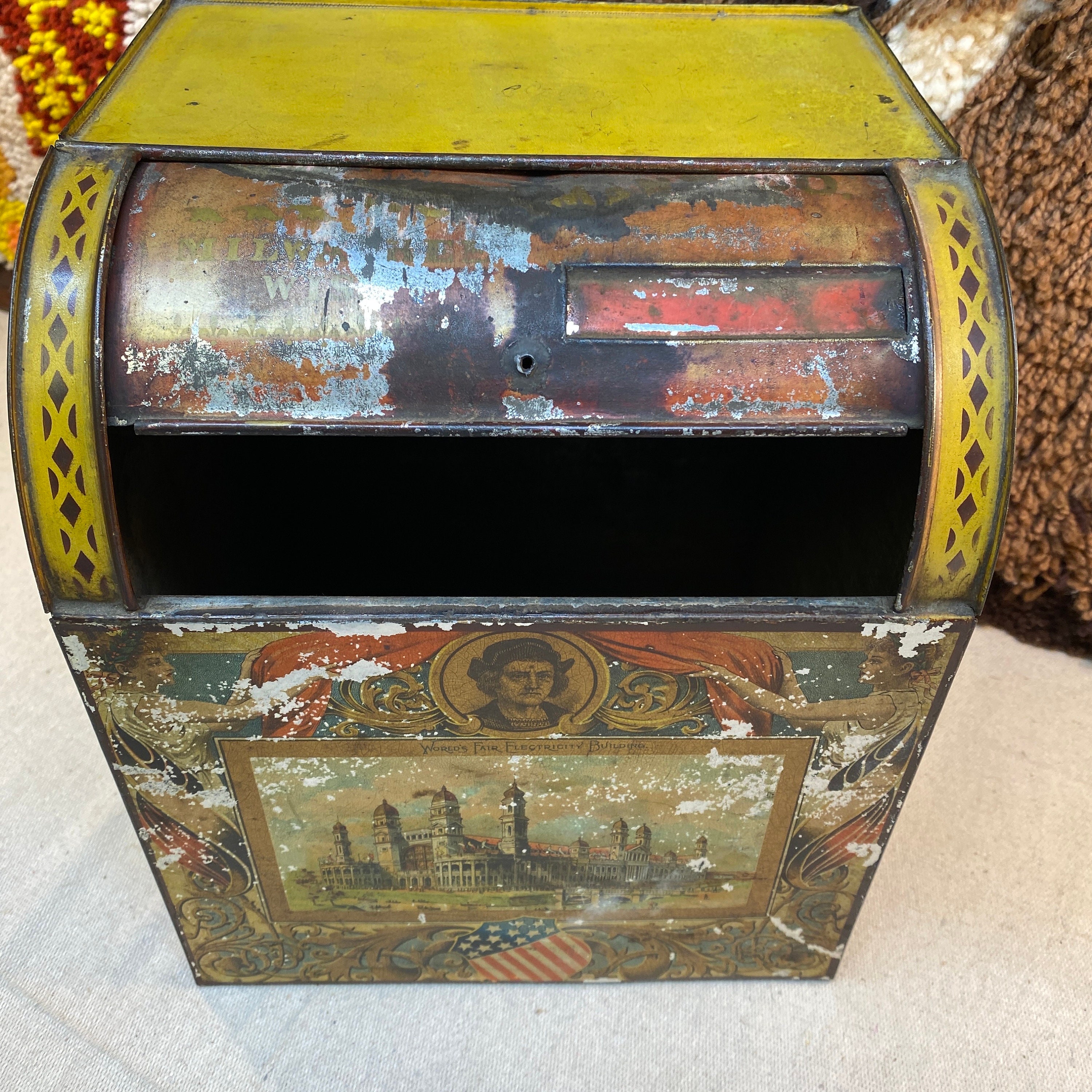 Antique Tin Cloves Bin Dispenser Milwaukee, WI - Etsy