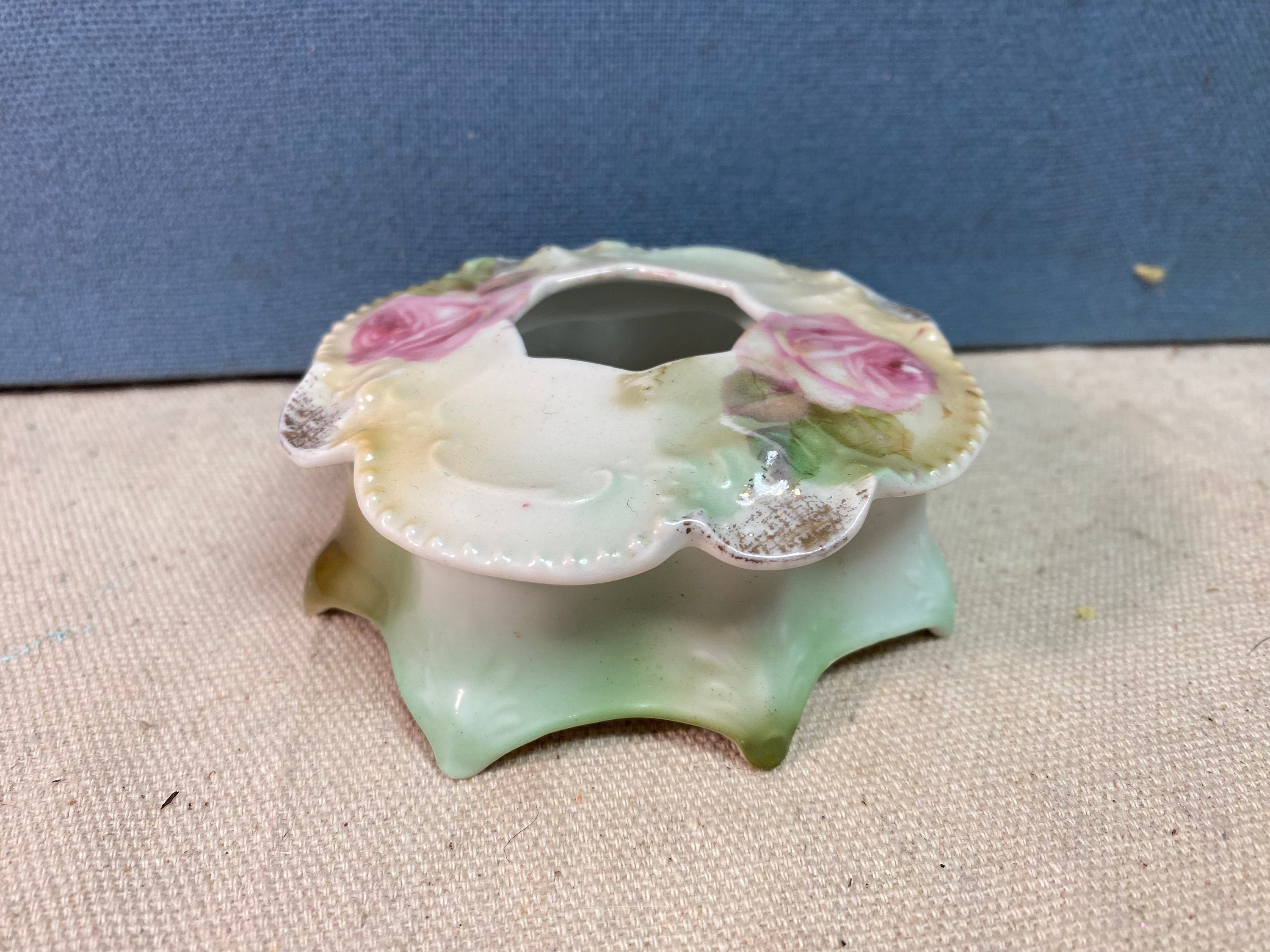 Antique RS Germany Porcelain Hair Receiver - Etsy