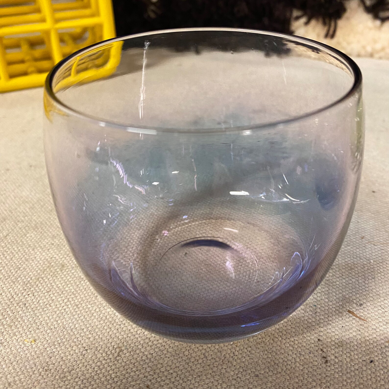 Five Vintage MCM Federal Fine Blown Colored Roly Poly Cocktail Glasses ...