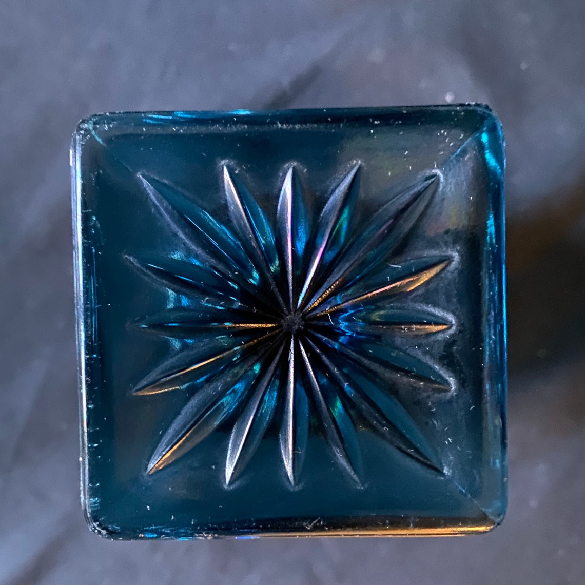 Vintage 1970 Chunky Blue Colony Glass Park Lane Pattern - Etsy