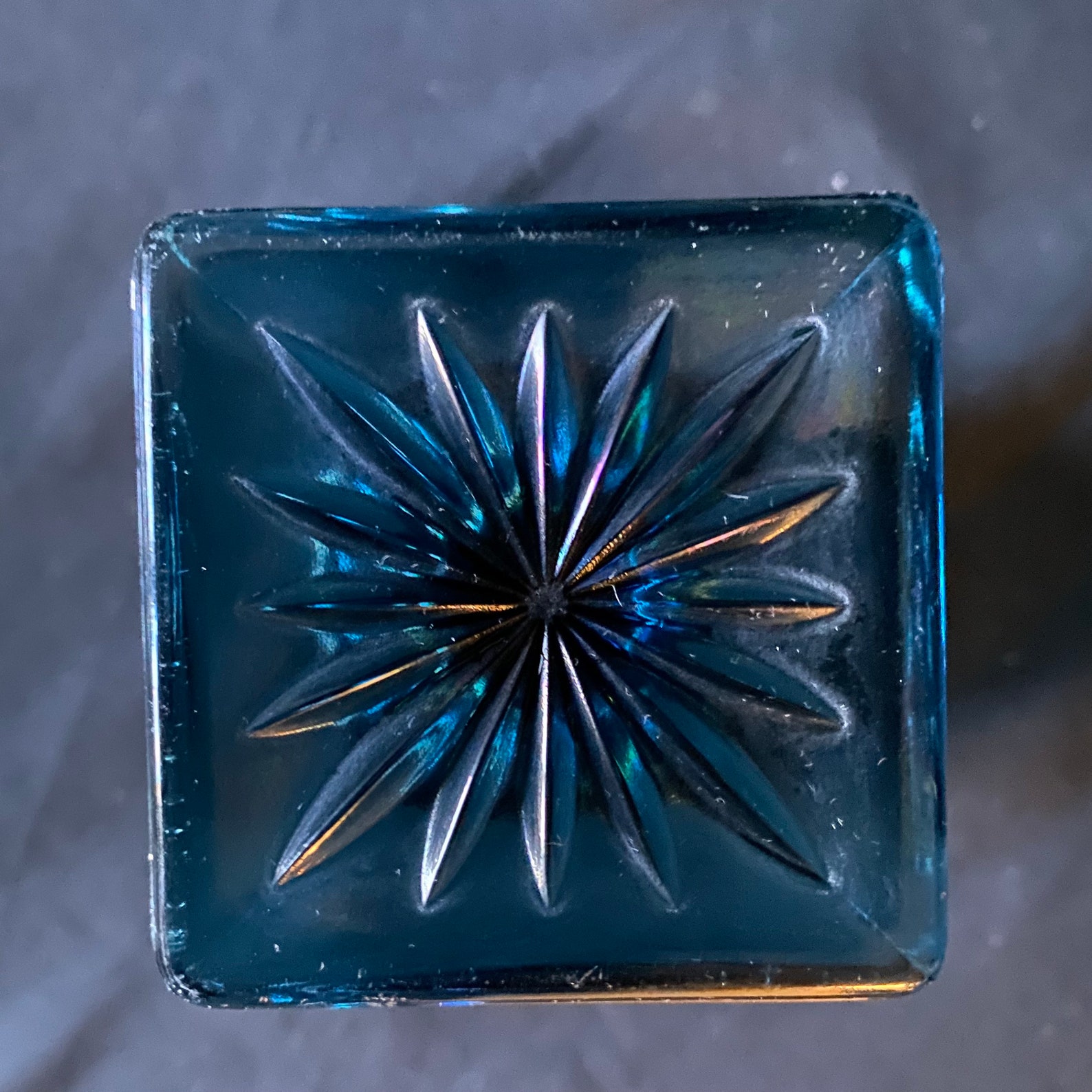 Vintage 1970 Chunky Blue Colony Glass Park Lane Pattern - Etsy