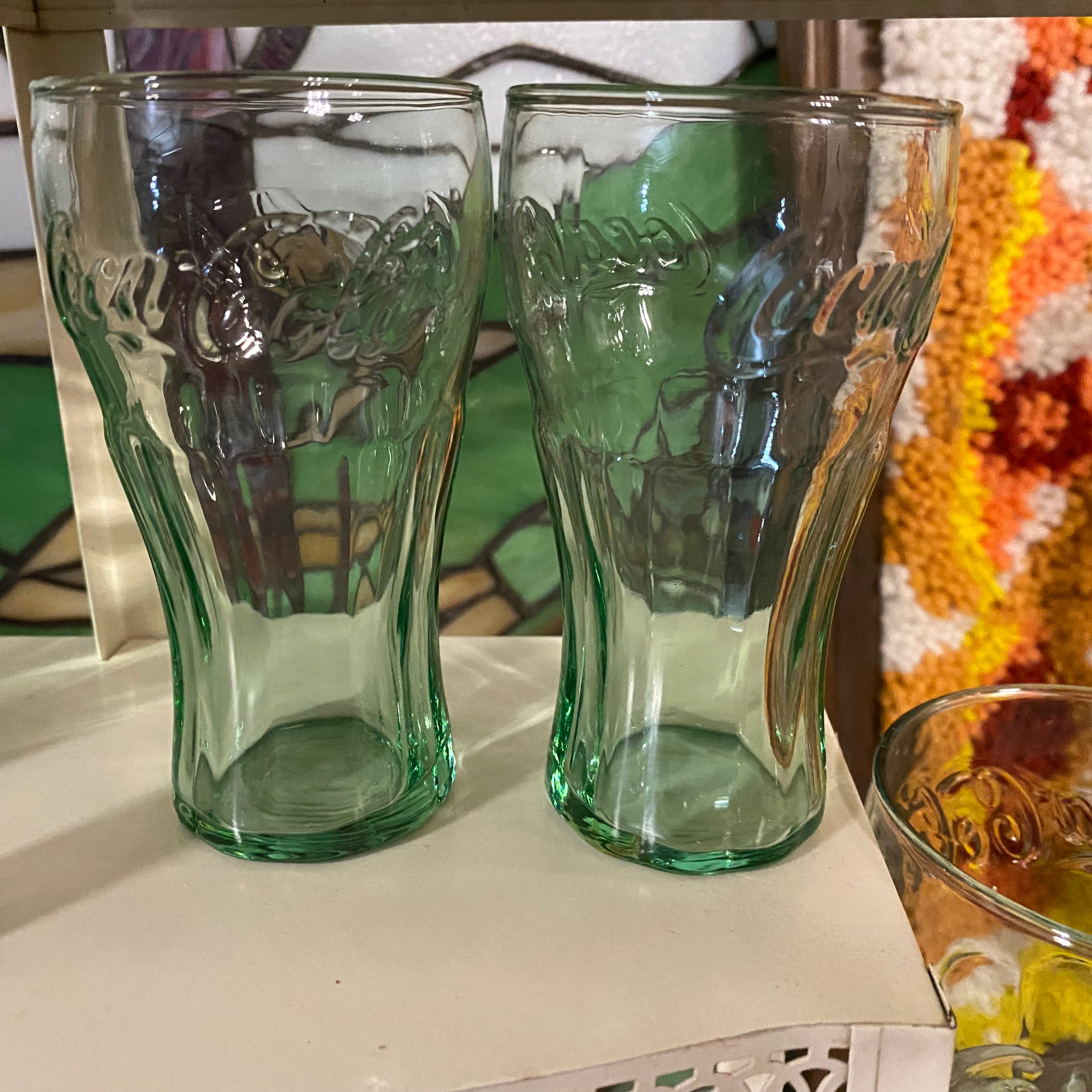 Vintage Purple and Green Coca Cola Coke Glasses - Etsy
