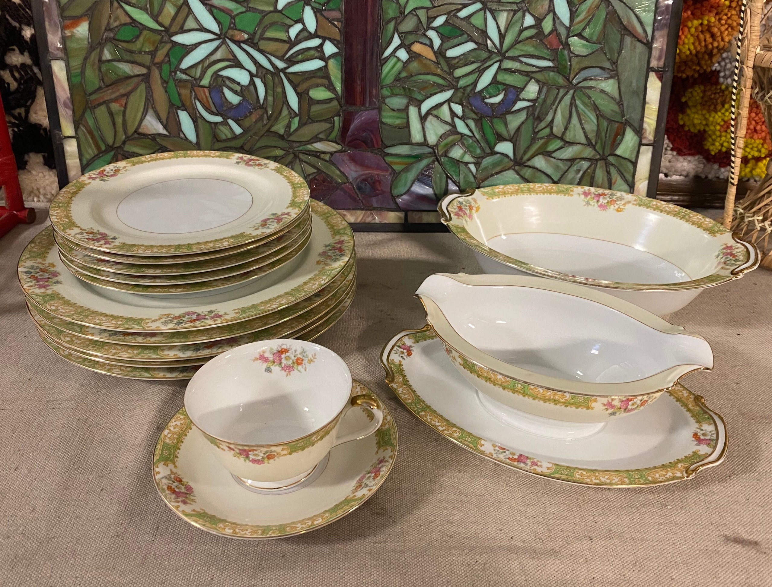 Vintage Noritake Rose China Set - Etsy Vintage Noritake Rose China Set - Etsy