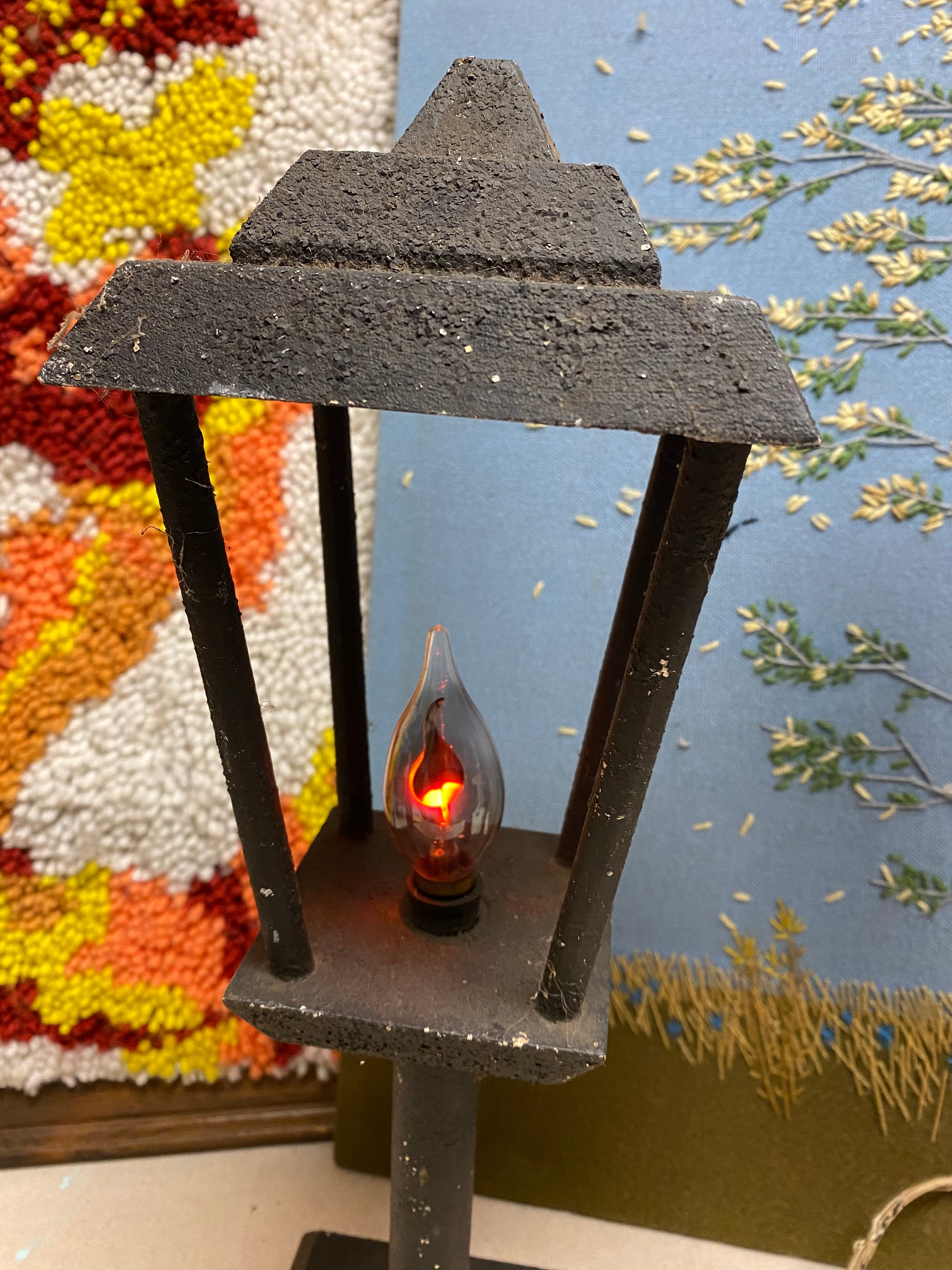 2 Vintage Black Decorative 1950 Lamp Posts - Etsy