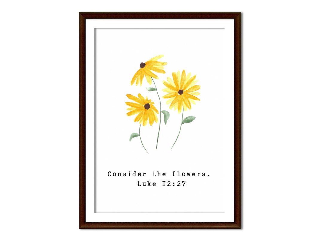 Watercolor Flower Art, Bible Verse, Original Art, Inspirational Quote ...