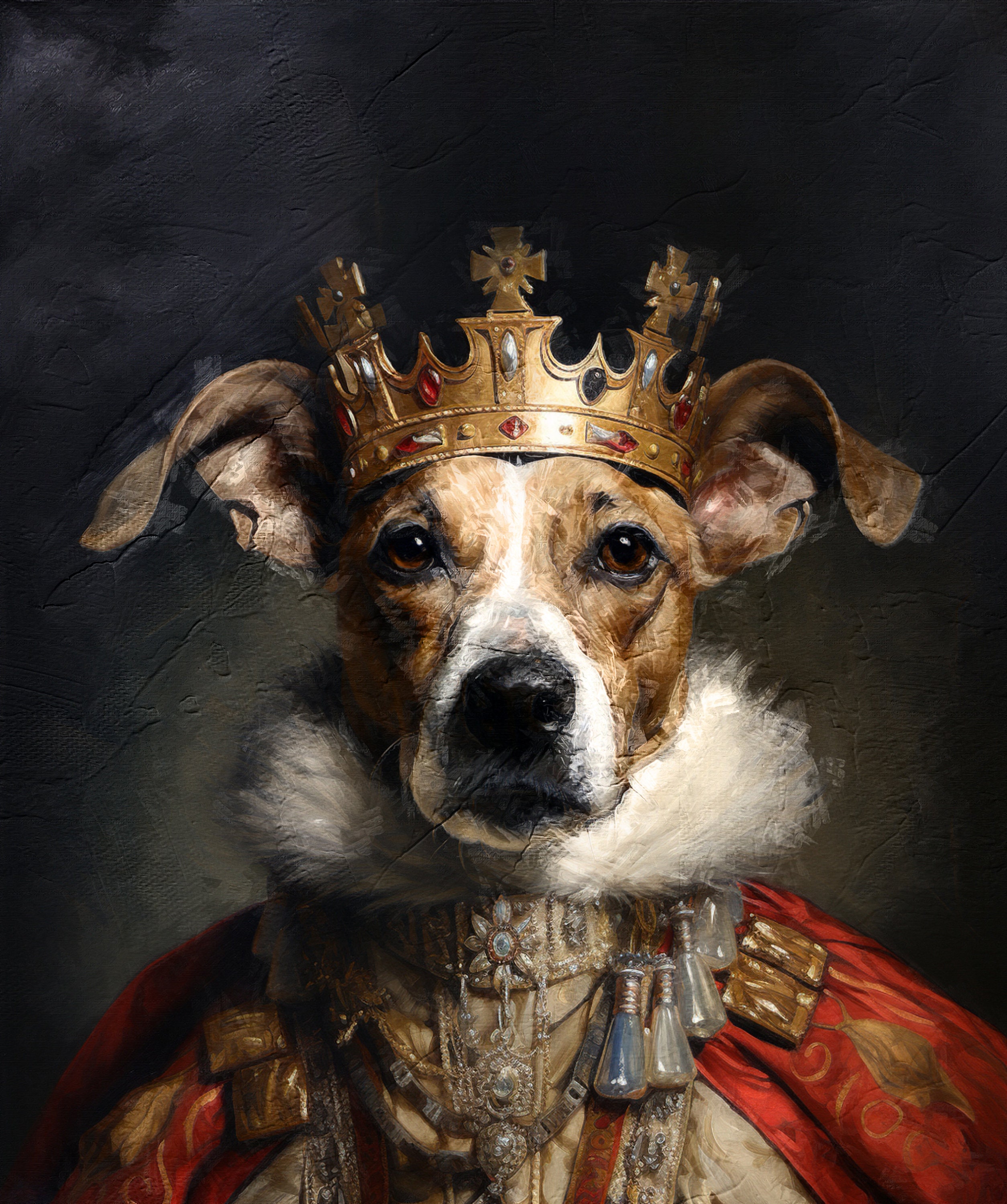 Custom King Portrait for Dog Owners, Digital Pet Portraits, Digital Dog ...