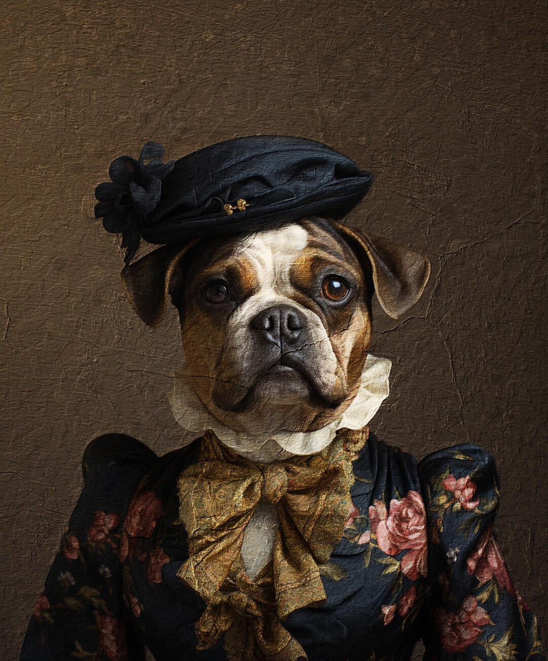 Queen Pet Portrait, Victorian Pet Art, Custom Royal Pet Portrait From ...