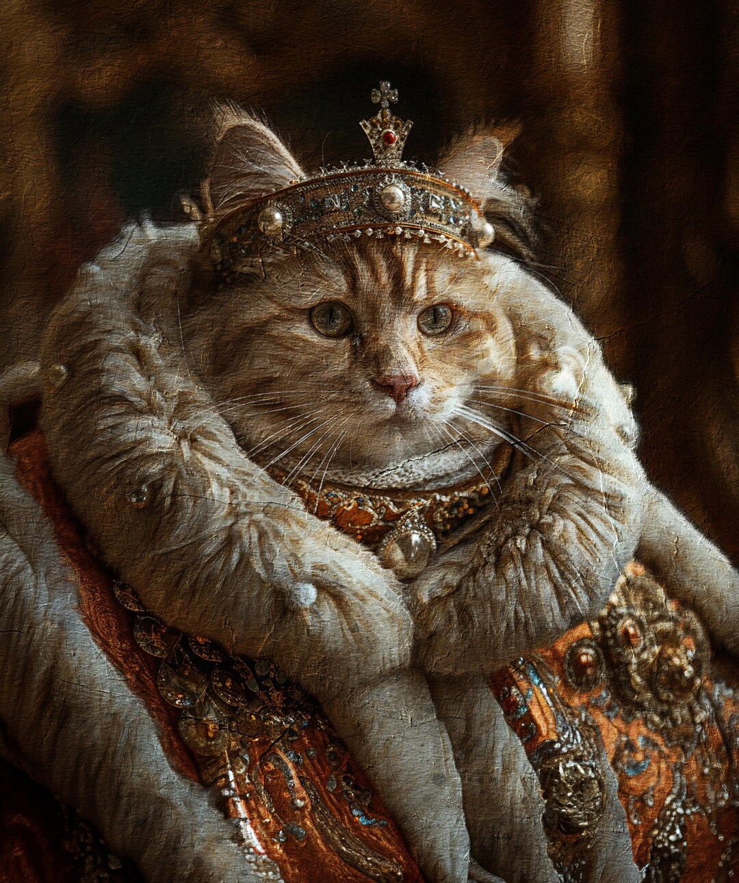 Custom Royal Pet Portrait: King or Queen, Unique Pet Lover Gift ...