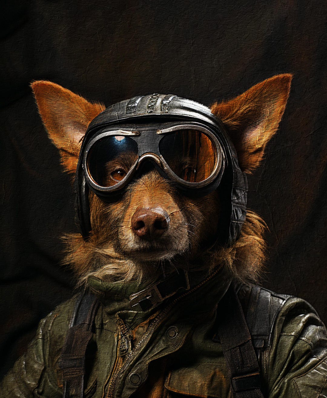 Pilot Pet Portrait: Custom Royal Pet Memorial Art - Etsy